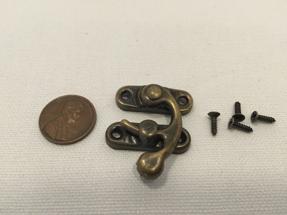 5 pieces 5x 5pcs M Swing Bag Clasp Box Latch mini bronze antique doll ...