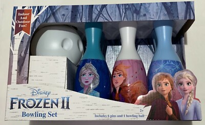 Frozen II Kid Bowling Ball Play Set Toy Gift Game Indoor Outdoor Elsa ...