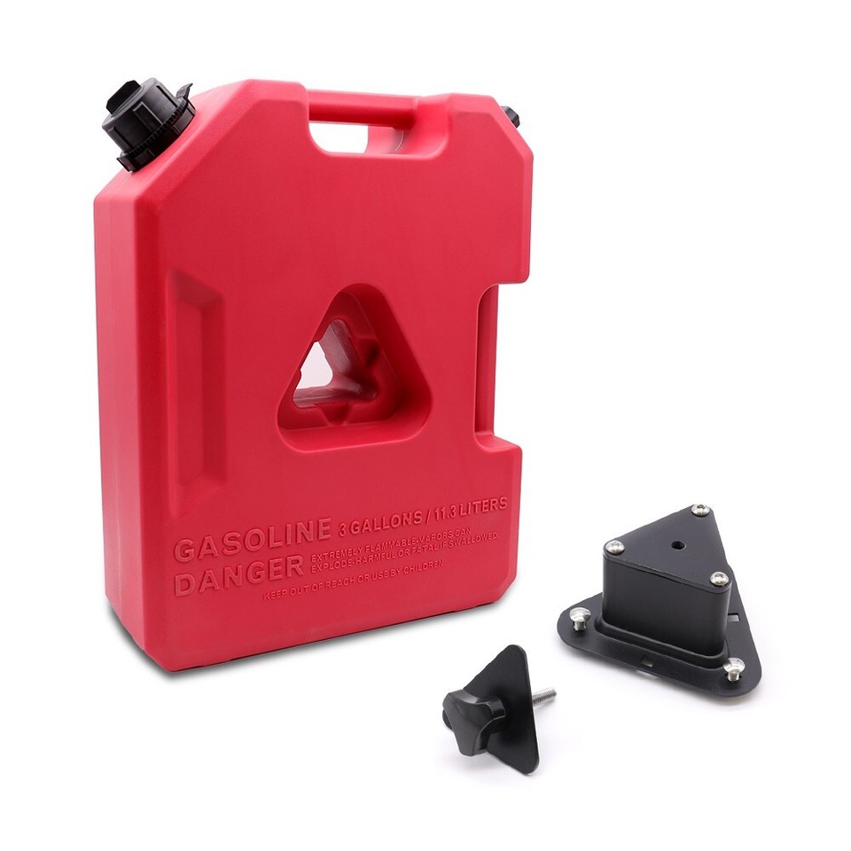 3 Gallon Fuel Pack Tank/Gas Can with Bracket, Off-Road, Easy to Carry ...