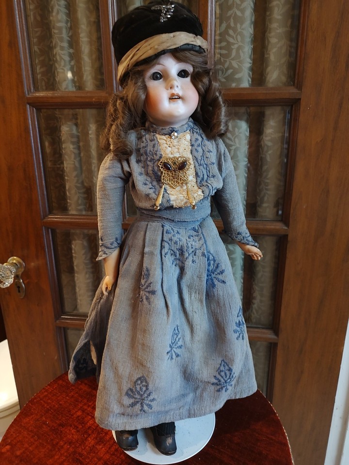 Vintage Bisque Doll With Leather Body 24"Long | eBay