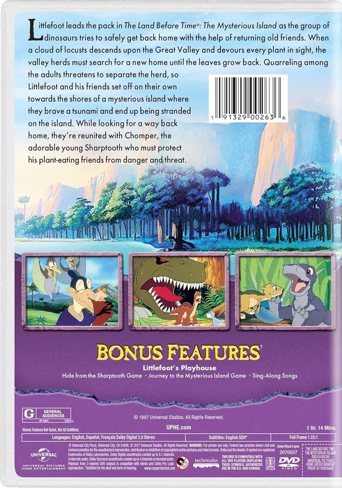 The Land Before Time: The Mysterious Island (DVD) Brandon La Croix Aria ...