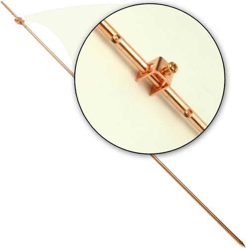 Skywalker - 4ft Ground Rod with Attached Wire Clamp | Copper Grounding ...