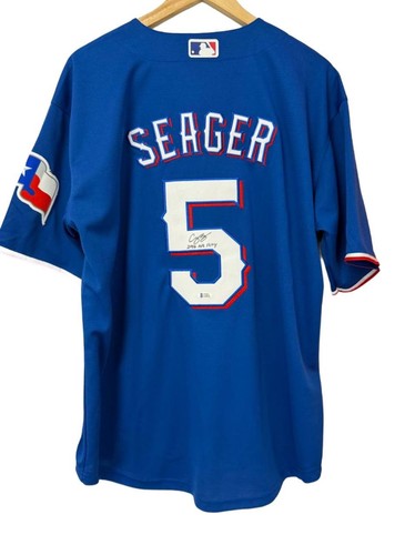 Blue Jersey Corey Seager Hand Signed Autographed BAS COA | eBay