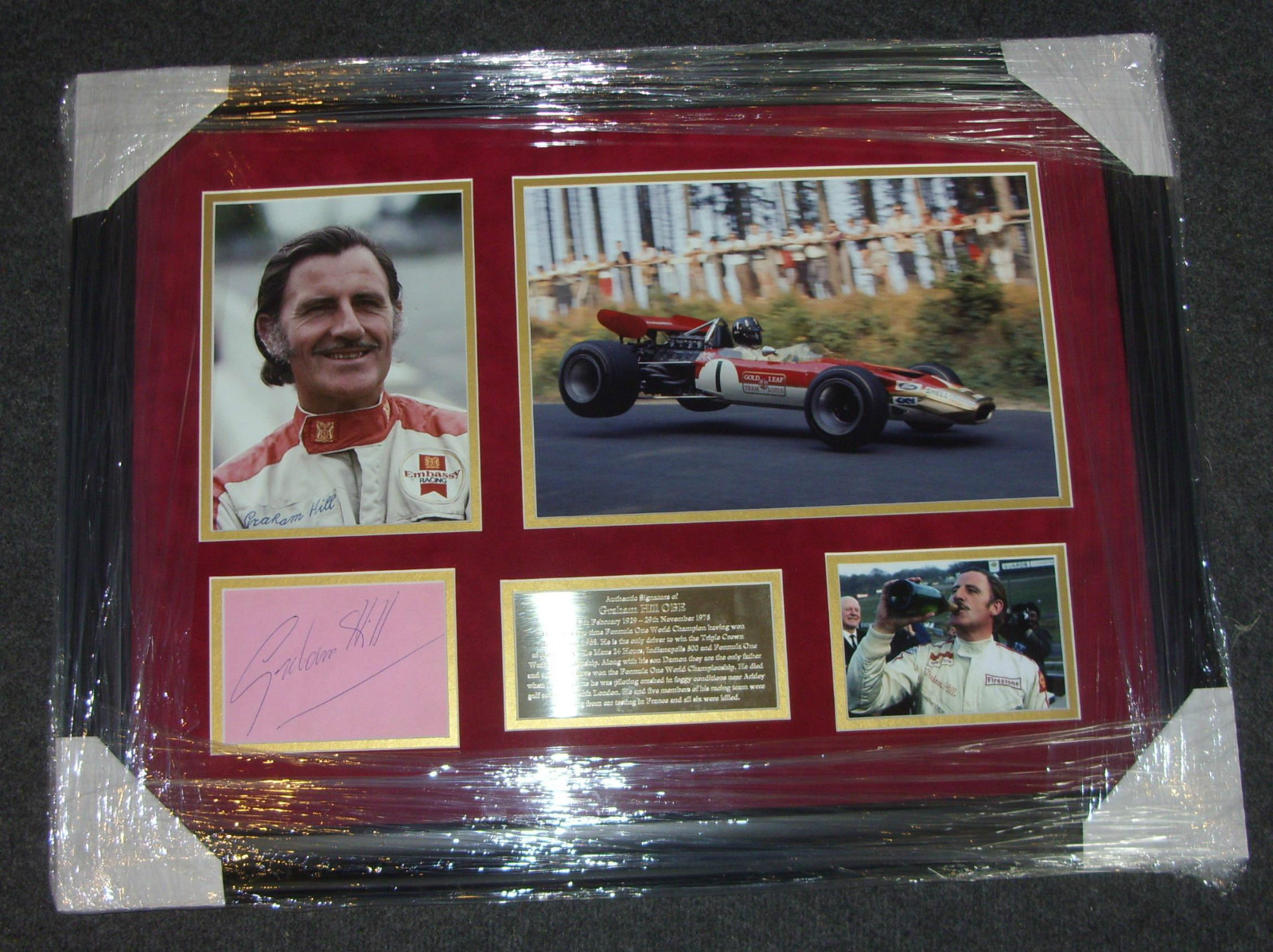 GRAHAM HILL Signed Montage AFTAL | eBay