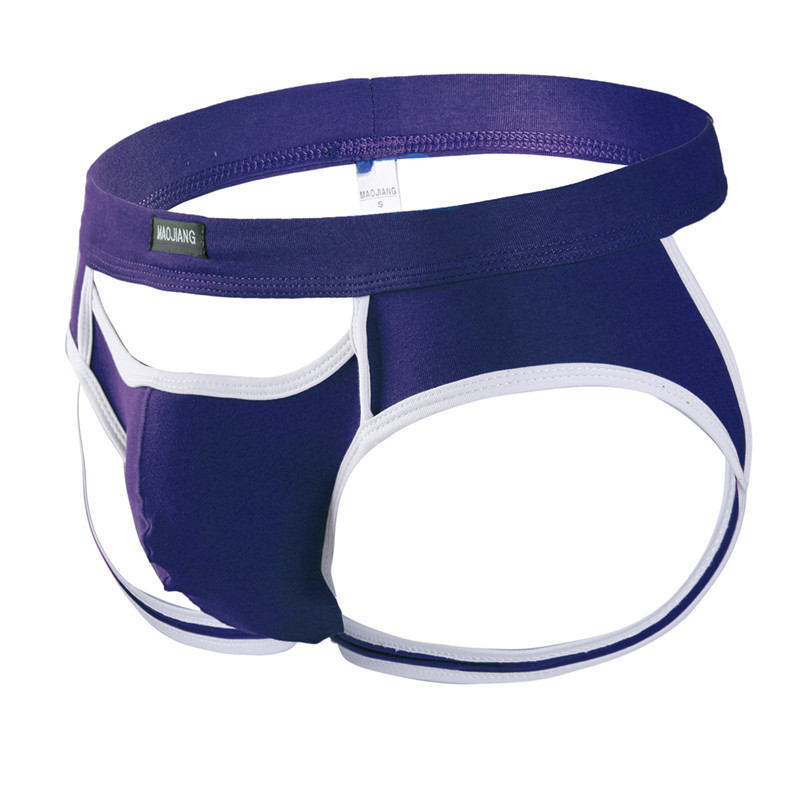 Men Sexy Cotton Boxer Briefs Hip Empty Boxer Pouch Jockstrap G-string ...