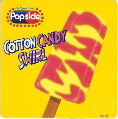 Cotton Candy Swirl Popsicle Ice Cream Truck Sticker - Classic 6" x 6 ...