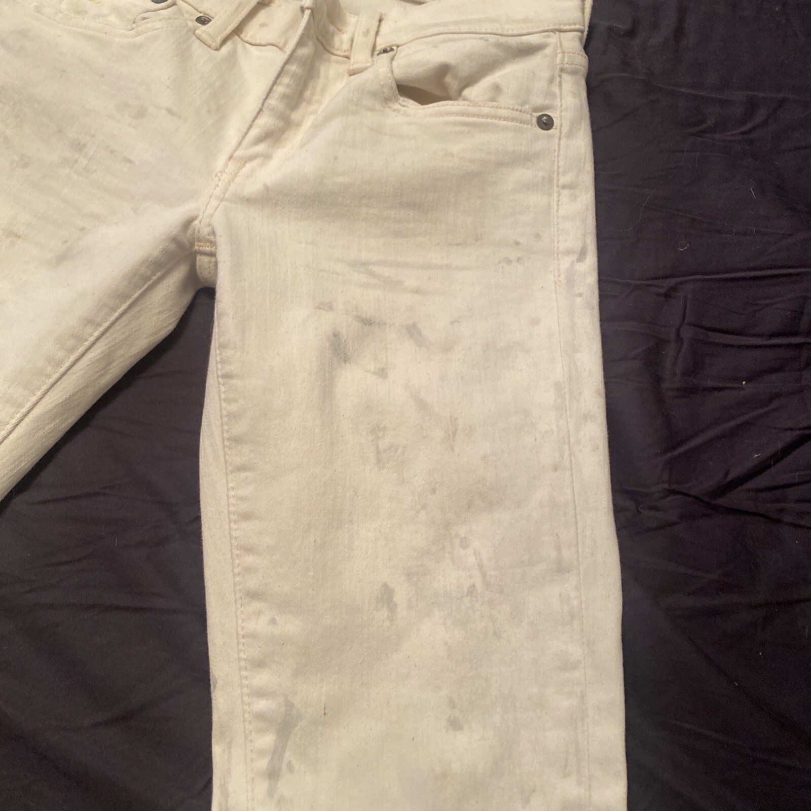 Polo Ralph Lauren Paint Splatter Cream Jeans Tompkins… - Gem