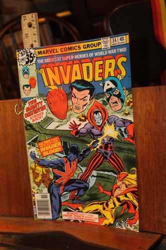 Marvel Comics THE INVADERS No. 34 Color Error on cover Scuffed | eBay