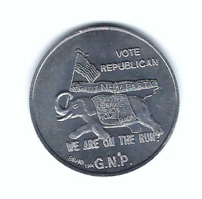 1994 VOTE REPUBLICAN PARTY GOP REVOLUTION DEMOCRAT LIBERALS COIN TOKEN ...