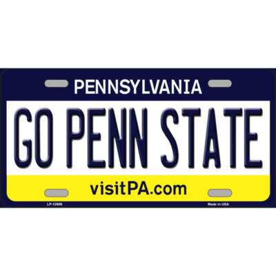 Go Penn State Novelty Metal License Plate Tag LP-12988 | eBay
