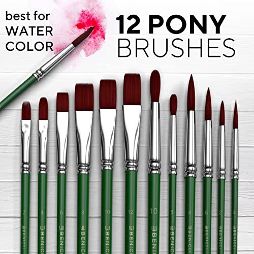 40 Pieces Professional Artist Paint Brush Set with Storage Case ...