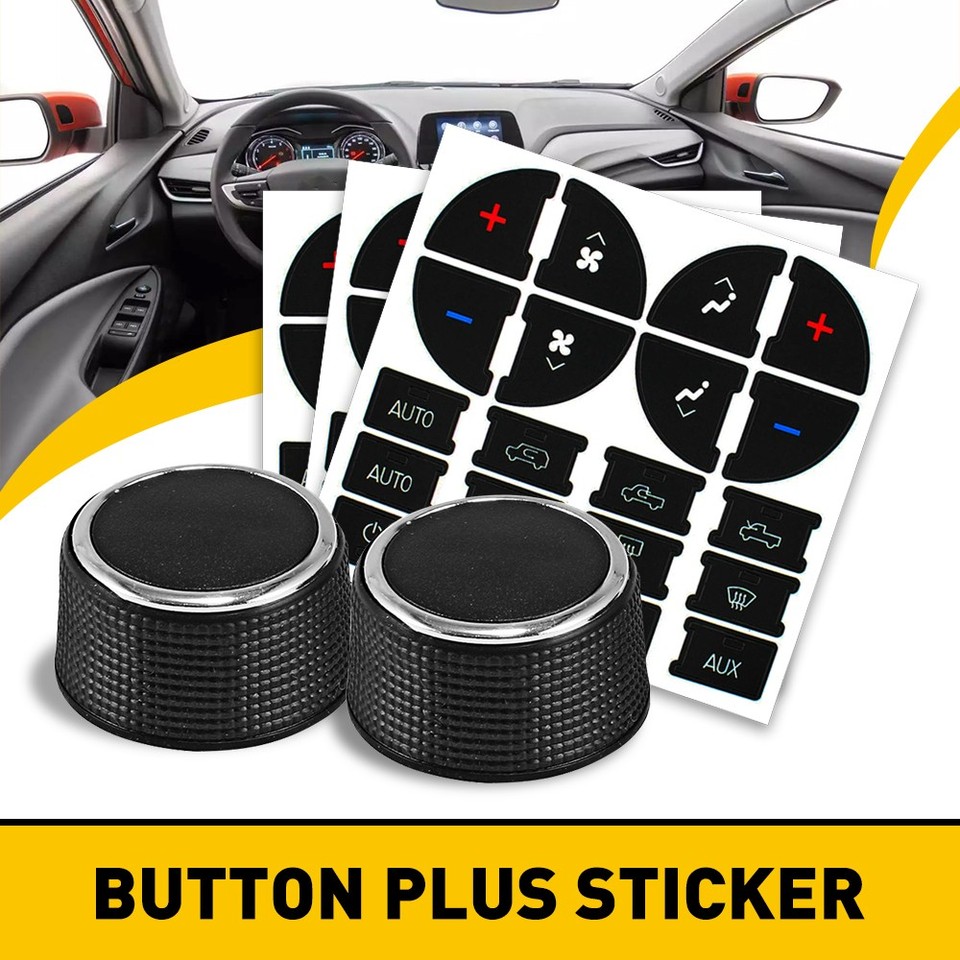 1/2set A/C Climate Control Audio Knobs + Dash Button Repair Decal ...