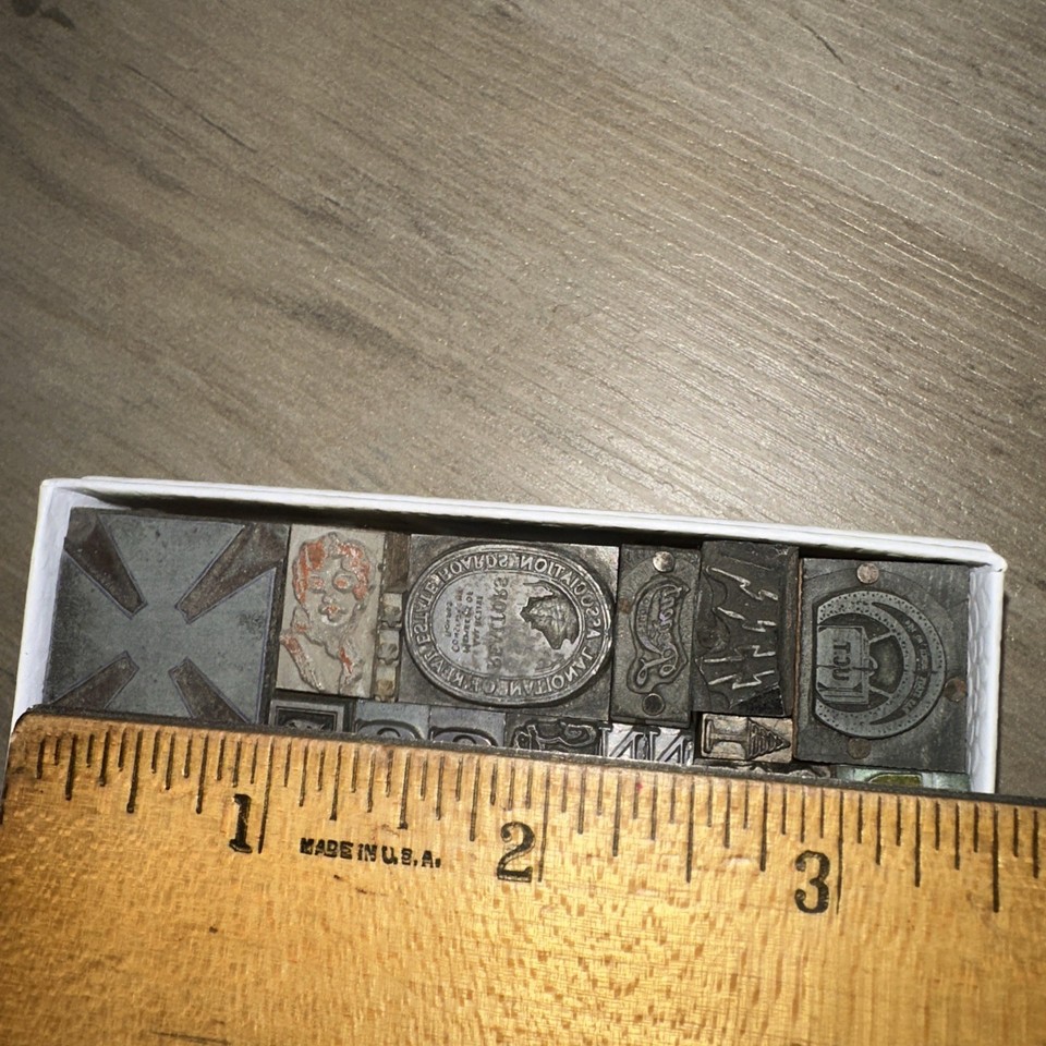 Printing Blocks “ Dingbats Variety “ Nice Collection Letterpress Lead ...