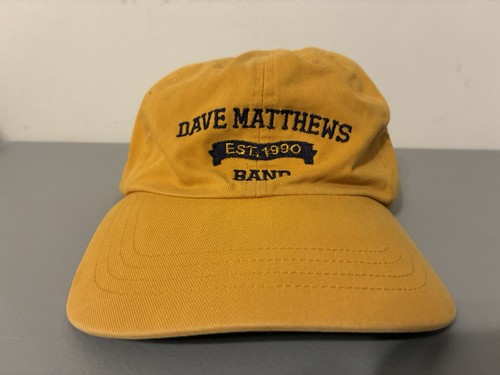Vintage Dave Matthews Band DMB Baseball Cap Strapback Hat Yellow | eBay