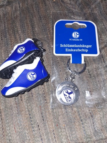 Neuwertiges 2-tlg. 1. FC Schalke 04 Fanset - Anhänger mit Chip ...