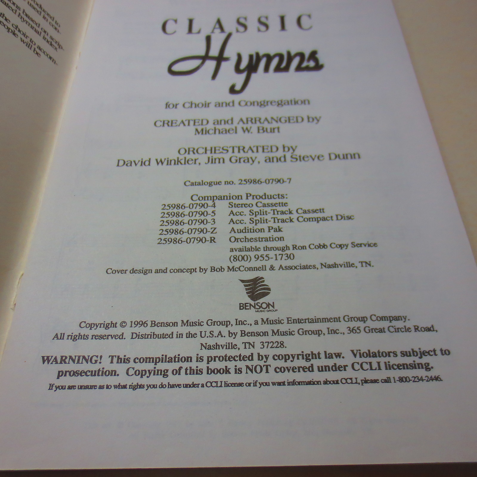Classic Hymns For Choir and Congregation Songbook | eBay