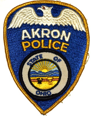 AKRON OHIO OH Sheriff Police Patch STATE SEAL EAGLE SUNRISE MOUNTAINS ...