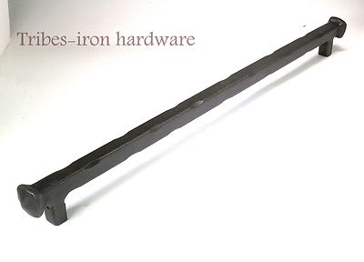 Handmade Pull Handle Rustic 14.3" Forged Square Iron Kitchen Cabinet ...