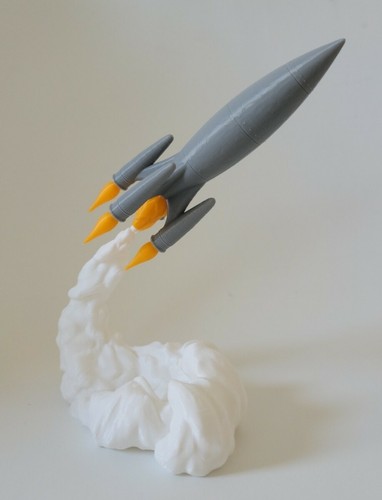 3D Printed Rocket Model,Scifi Space Rocket,Aerospace & Science Decor 7. ...