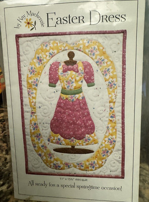 EASTER DRESS (Summer Dress )Applique Pattern MINI QUILT Kay Mackenzie ...