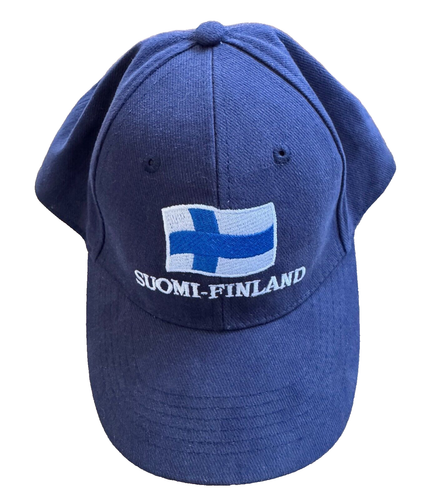Finland Flag Ball Cap Navy Blue Hat Adjustable Suomi 7 1/4" 58 CM ...