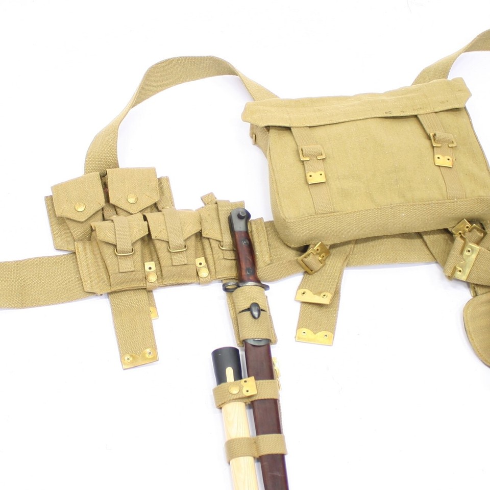 Replica 1908 2nd pattern Battle Order webbing set WW1 British Army by ...