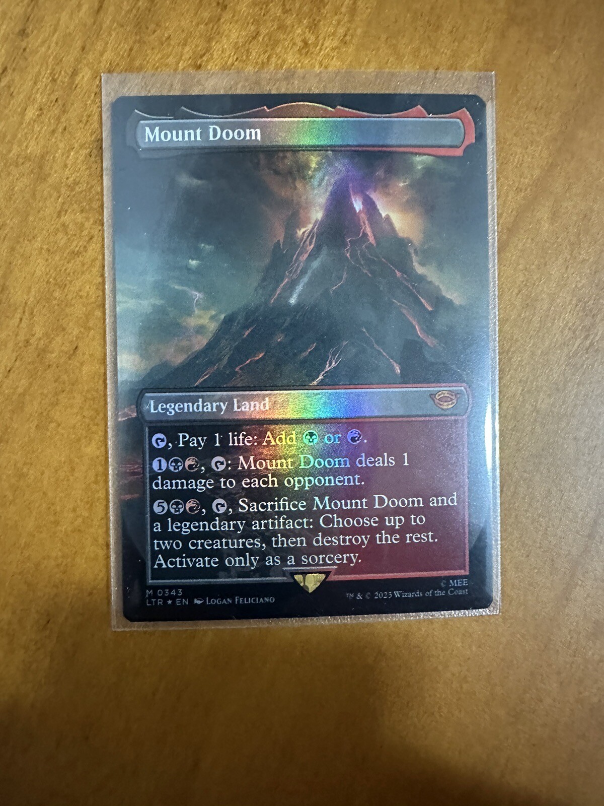 MTG LOTR Mount Doom Legendary Land Mythic Borderless Foil ...