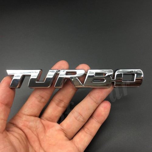 Chrome Metal Turbo T Car Auto Rear Trunk Tailgate Decal Sticker Badge ...