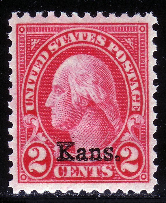 #660 TWO CENT KANSAS OVERPRINT. SUPERB 1 . NH OG. SCV $360 | eBay