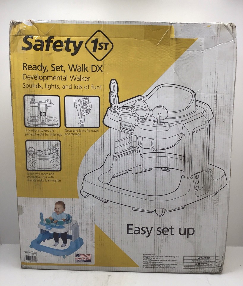 Safety 1st Ready, Set, Walk! DX Developmental Walker Diamond Sky Open ...