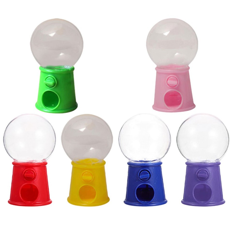 6 Pcs Mini Gumball Machine Party Favor Candy Dispenser Kids Vending ...