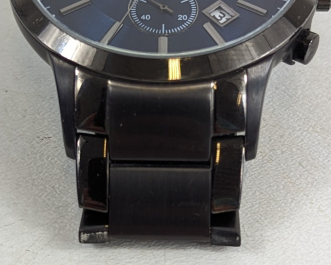 Emporio Armani AR11215 Gunmetal Stainless Steel Men's Watch | eBay UK