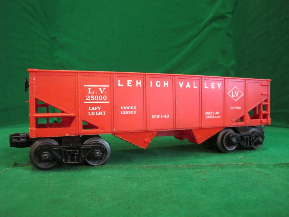 Lionel 6476 O Gauge Lehigh Valley (LV 25000) red Hopper Car, #2 | eBay