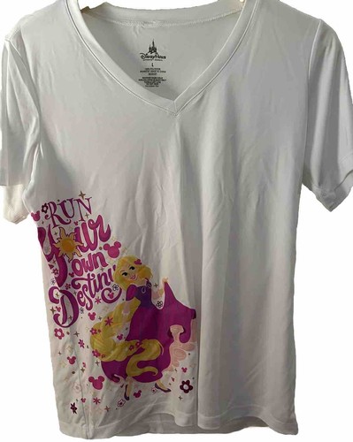 Disney Parks Authentic Run Disney White Rapunzel Top Large | eBay