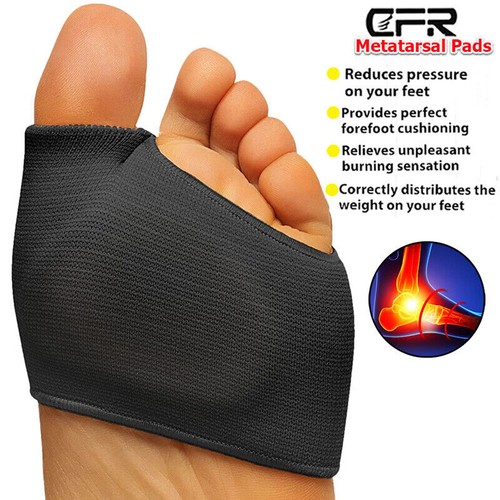 Metatarsal Sleeve Gel Padding Cushion Ball of Foot Pad Sock Shoe Insert ...