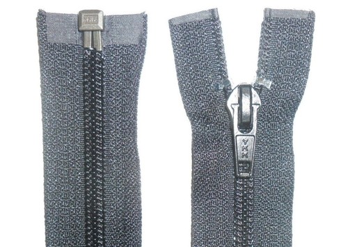 YKK Zip, Nero, Misura 16 "/ 41CM, Denti Nylon, Aperto End, Intorpidire ...