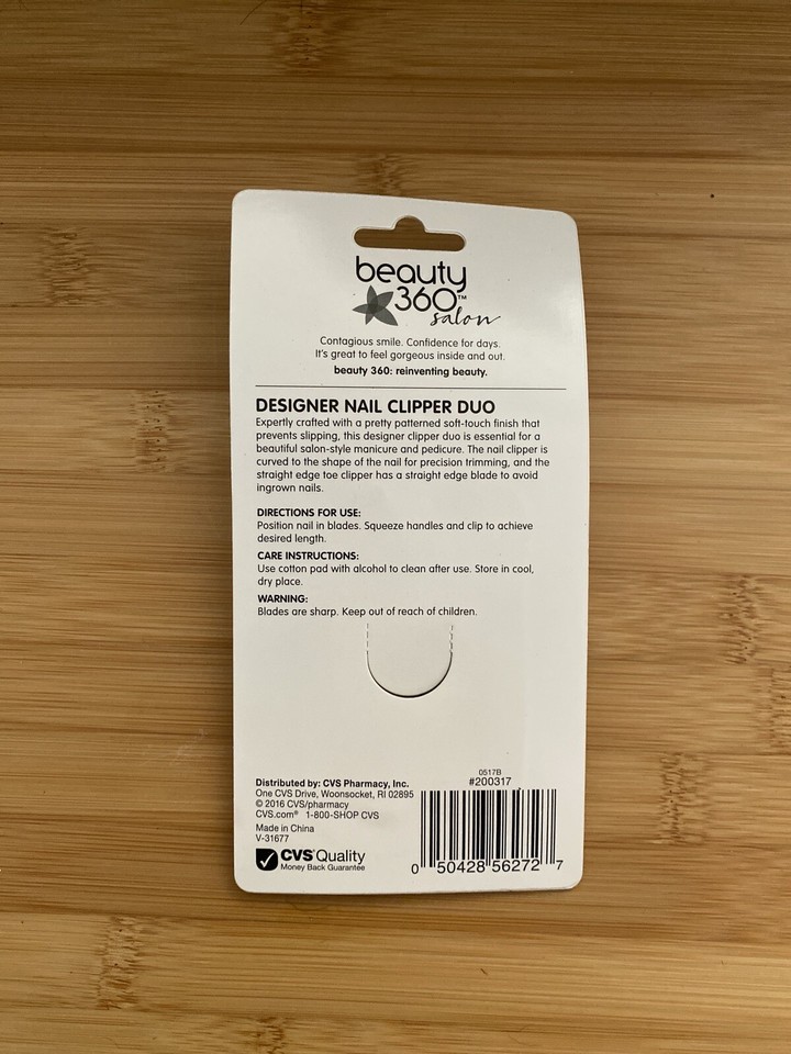 CVS BEAUTY 360 SALON DESIGNER NAIL CLIPPER DUO - BRAND NEW IN PACKAGE ...