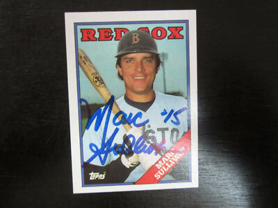 1988 Topps # 354 Marc Sullivan Autograph Signed Card (M) Boston Red Sox ...