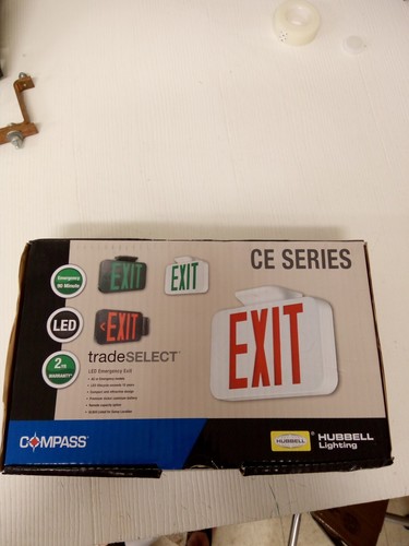 HUBBELL COMPASS CEG LED EMERGENCY EXIT SIGN. NEW IN BOX | eBay