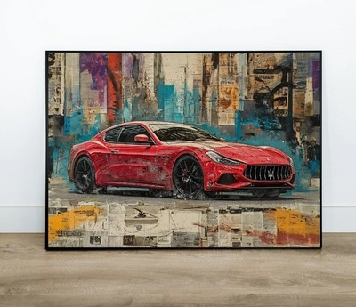 Maserati Ghibli Poster, Maserati Poster, Maserati Print, Maserati Wall ...