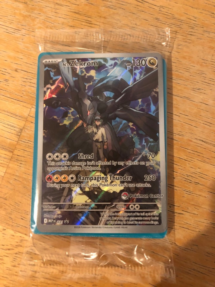 N's Zekrom 031 Ascended Heroes ETB Promo Pokemon Center Stamp - SEALED ...