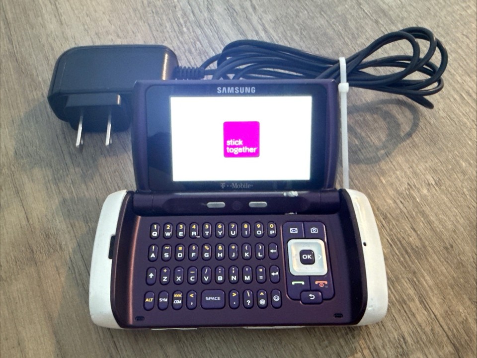 Samsung Comeback SGH-T559 Y2K White Purple Flip Cell Phone As Is PLEASE ...