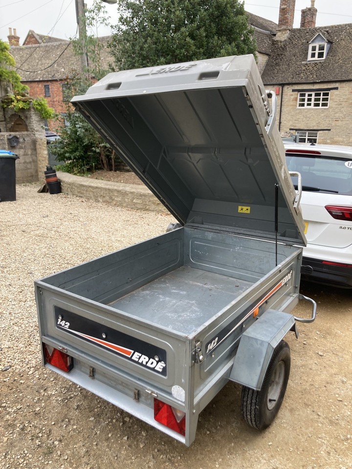 ERDE 142 Trailer With Hard Top And Top Box Brackets | eBay UK