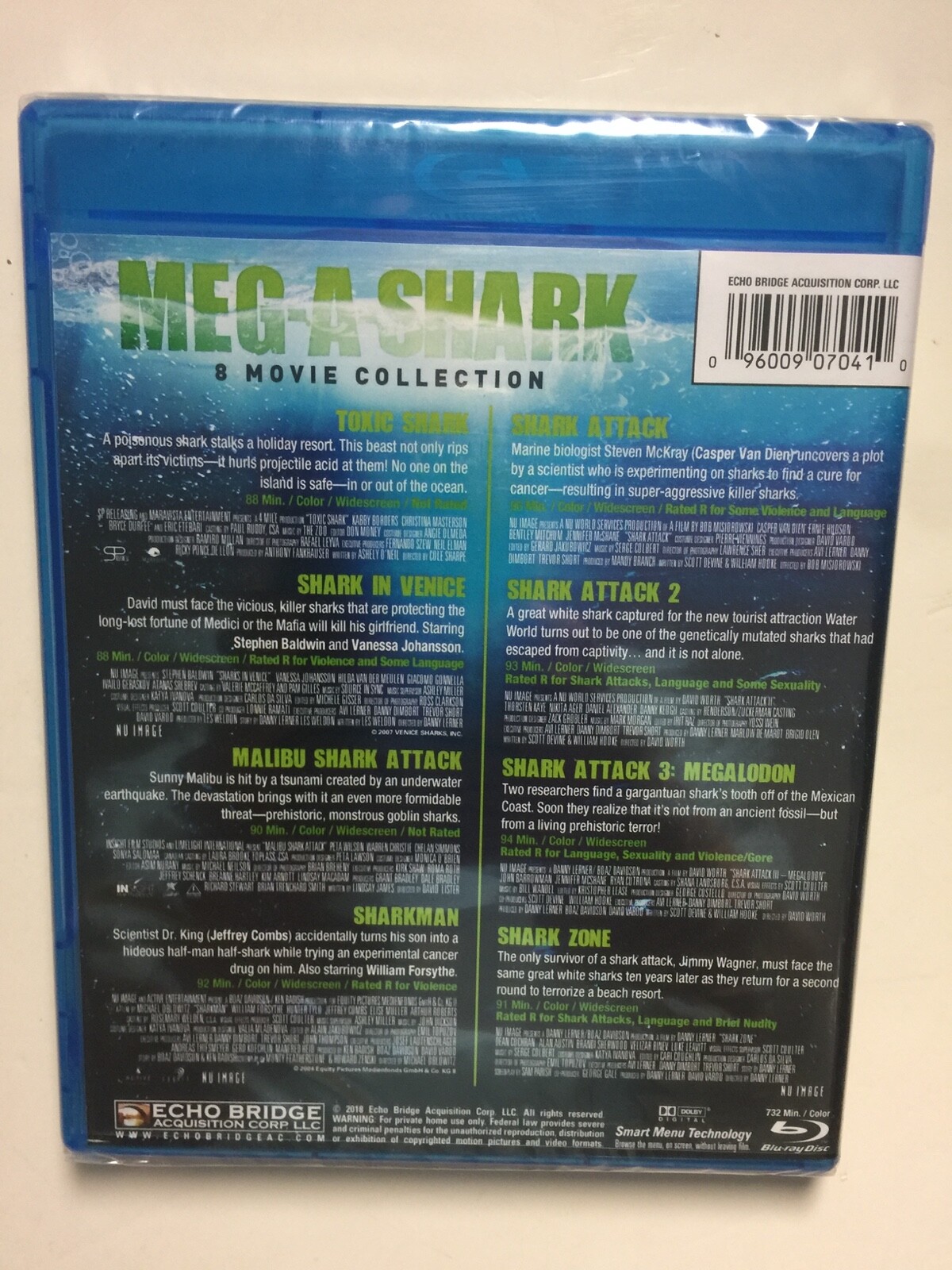 Meg-A-Shark Collection 8 Movie Collection (Blu-ray, 2 Disc, 2018) NEW ...