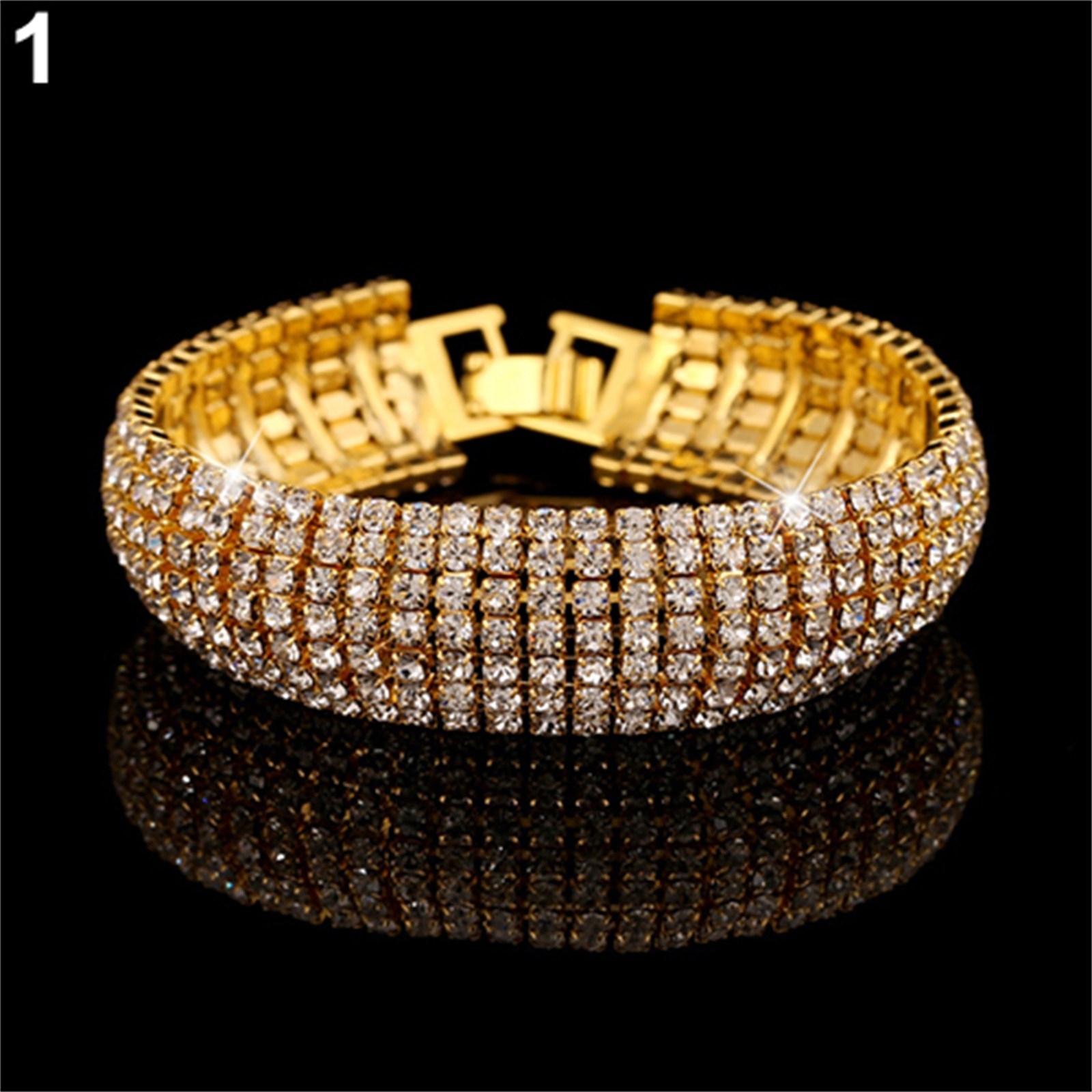 Wrist Bracelet Dazzling Bangle Women Roman Style Rhinestone Bracelet Chic | eBay
