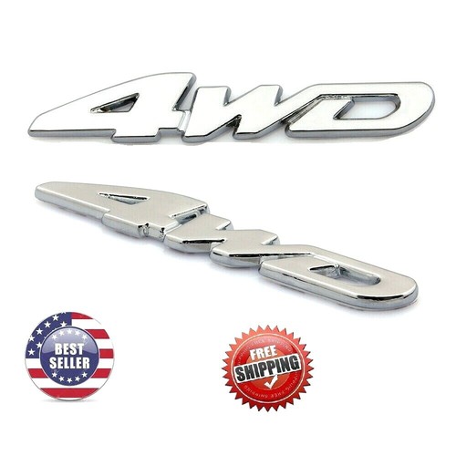 4WD Car Chrome Sticker Badge Emblem For All Wheel Drive Off Road Auto ...