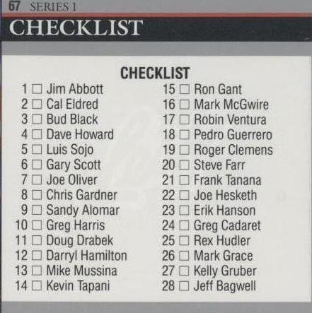 1992 Leaf - Checklist Frank Thomas #67 for sale online | eBay