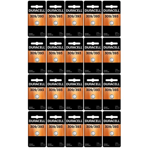 20 309/393 Duracell Silver Oxide Batteries (G5, SR48, G5A, SR754 ...
