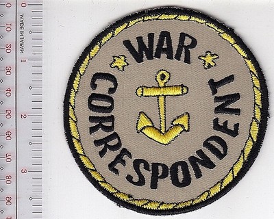 US Navy USN WWII Naval War Correspondent Shoulder Patch NO TARIFF | eBay