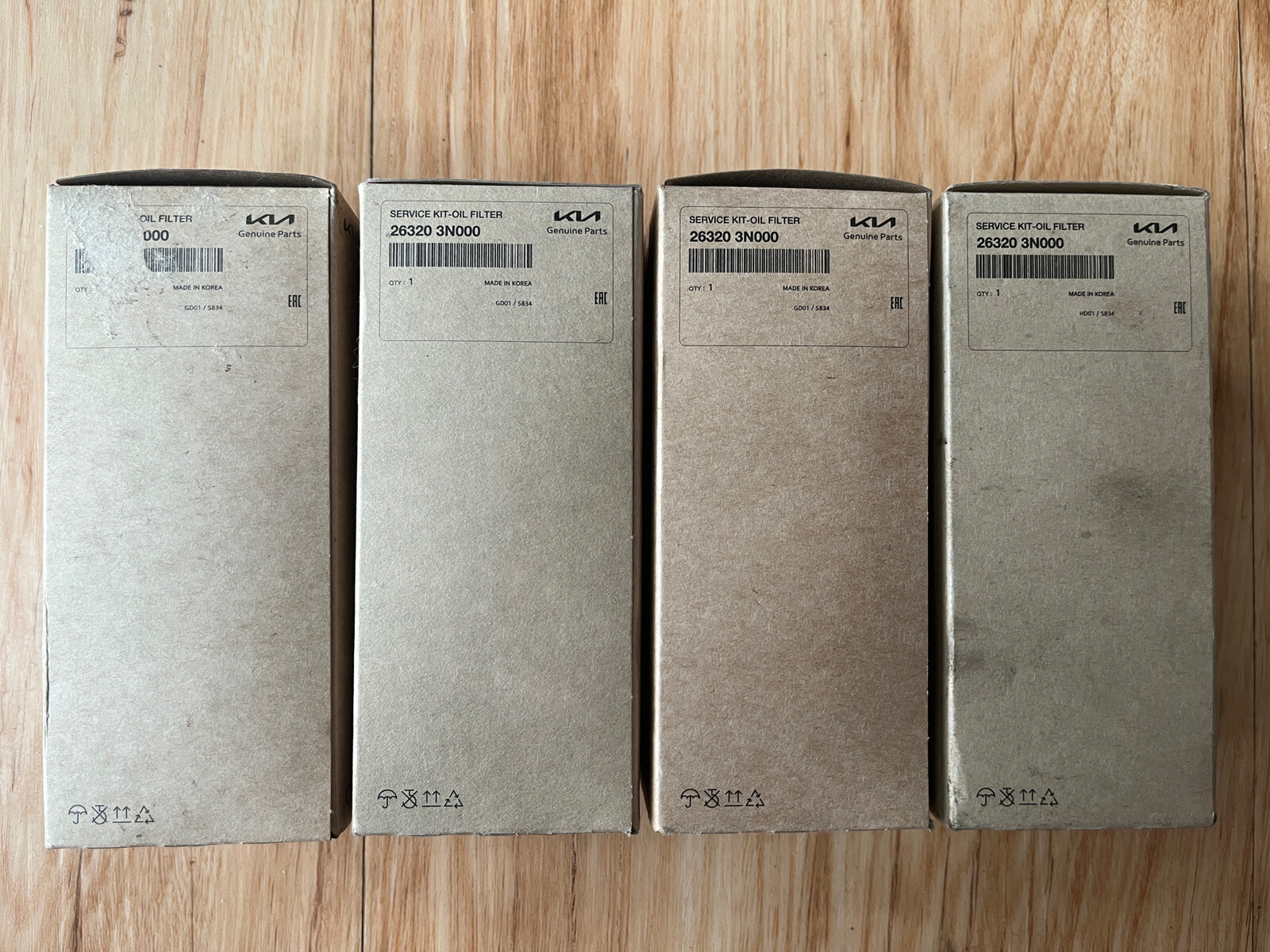 OEM KIA CARNIVAL OIL FILTER SERVICE KIT 4 PACK #26320 3N000 | eBay